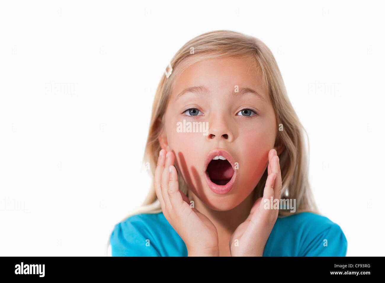 Young girl being scared Stock Photo - Alamy