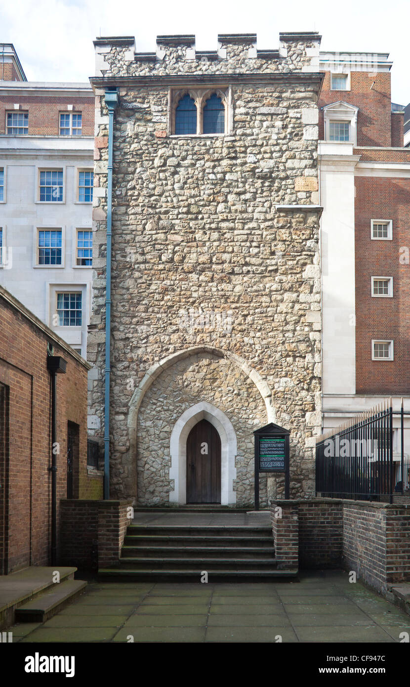 City of London The tower of All Hallows Staining February 2012 Stock ...