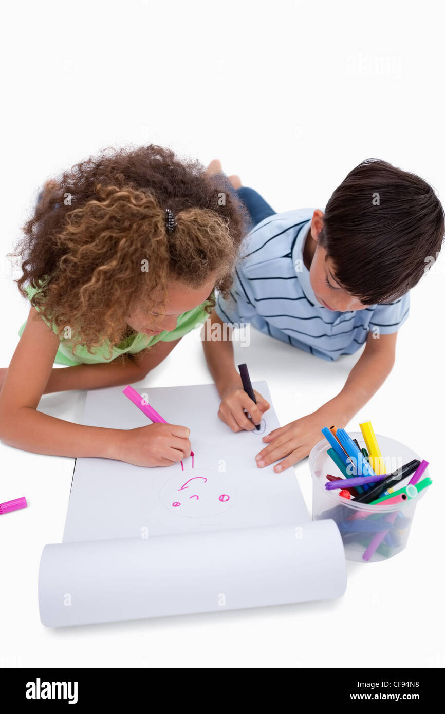 Together drawing Cut Out Stock Images & Pictures - Alamy