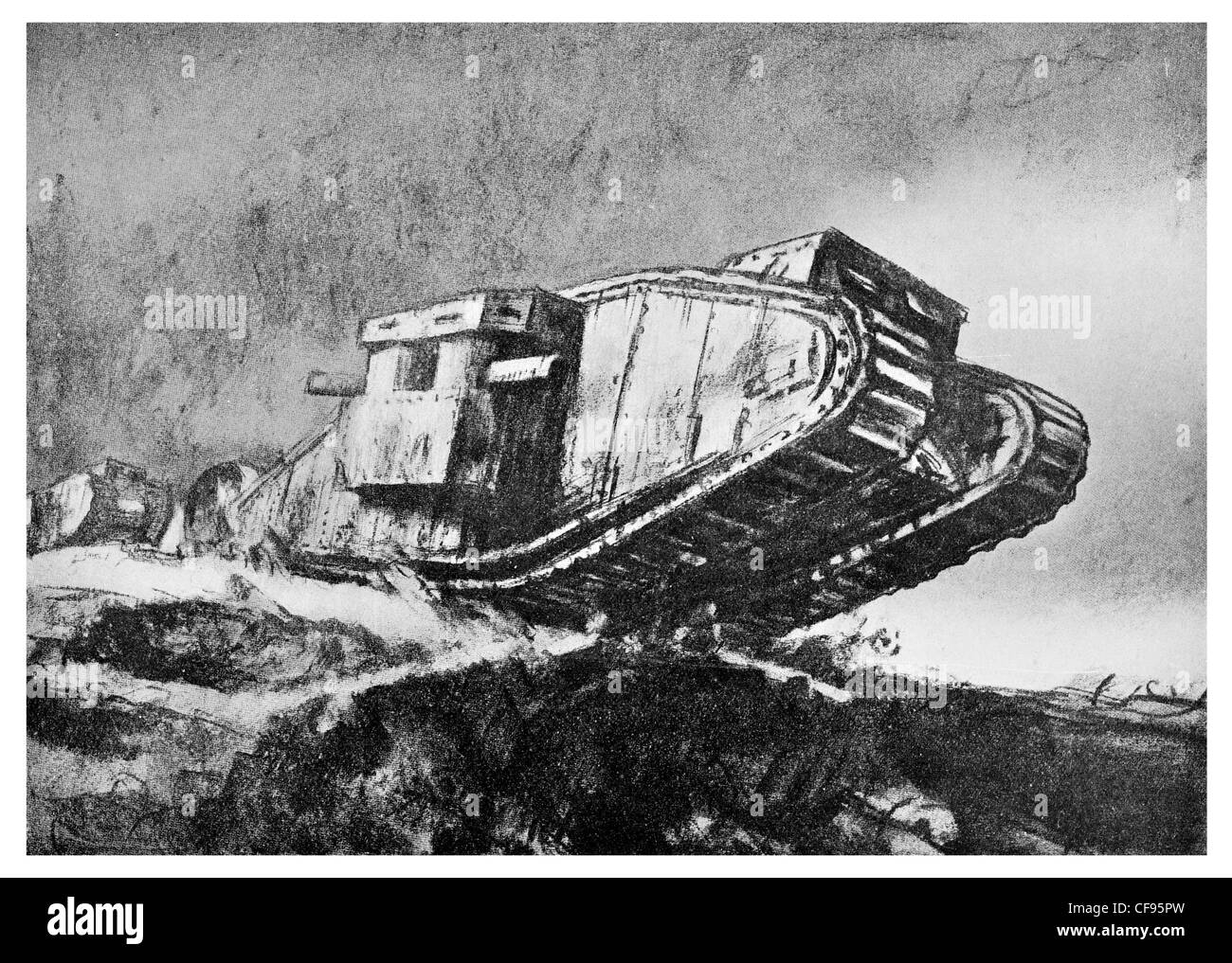 Tank Western Front Mark V Somme September 1916 Stock Photo - Alamy