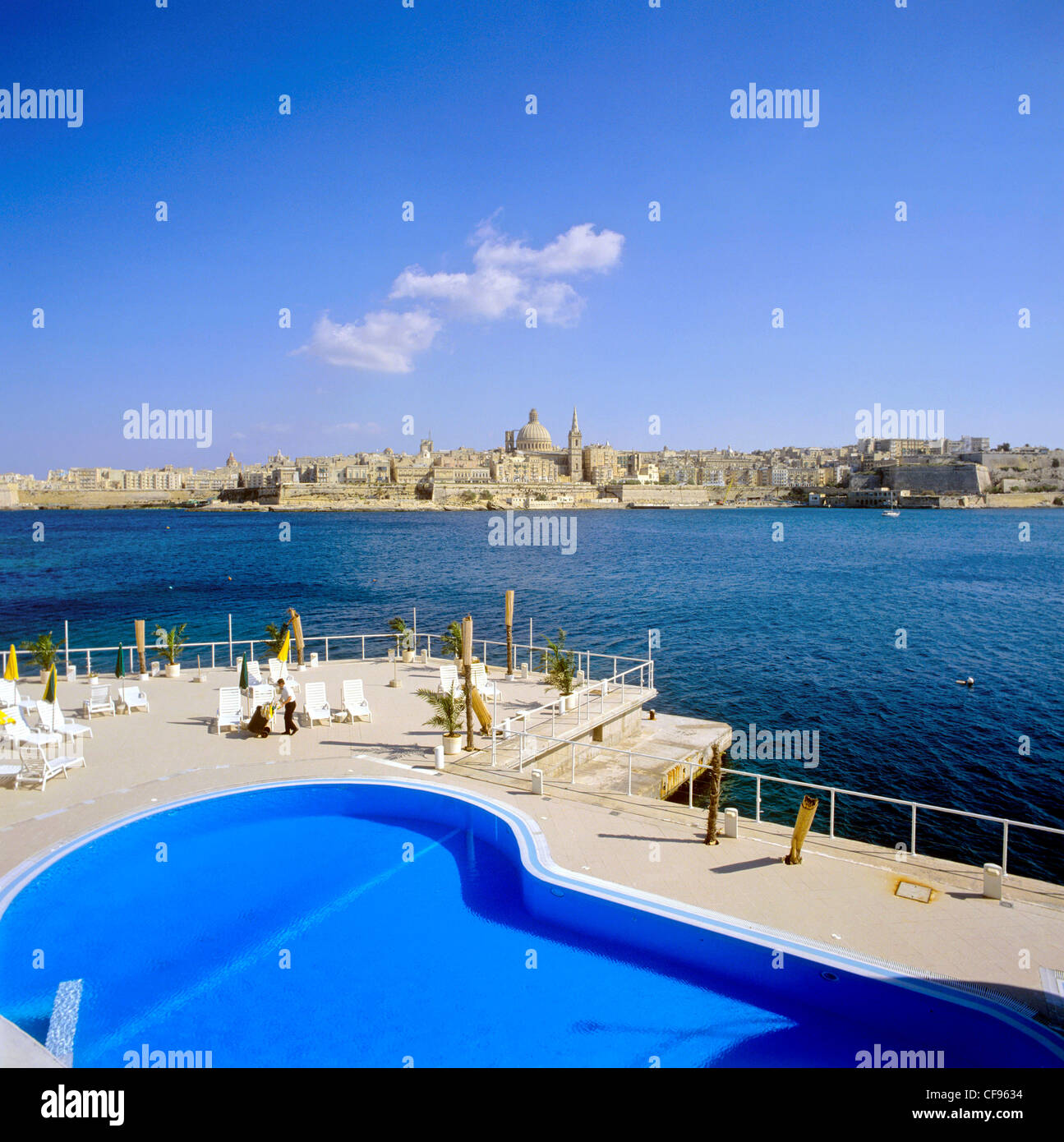 Malta, la Valletta, cityscape, swimming pool, Sliema Stock Photo - Alamy