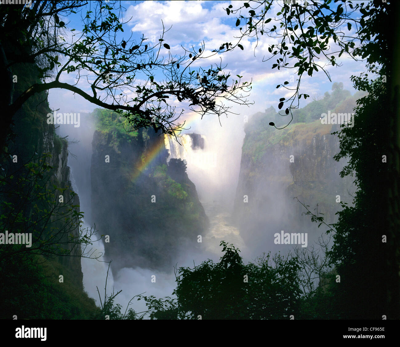 Africa, Zimbabwe, Victoria Falls, waterfall, landscape, Zambesi River ...