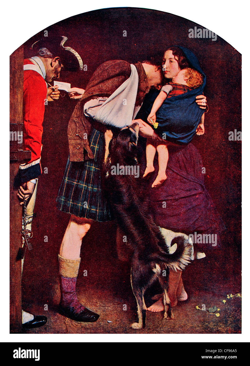 The Order of Release 1746 by Sir John Everett Millais guard officer man ...