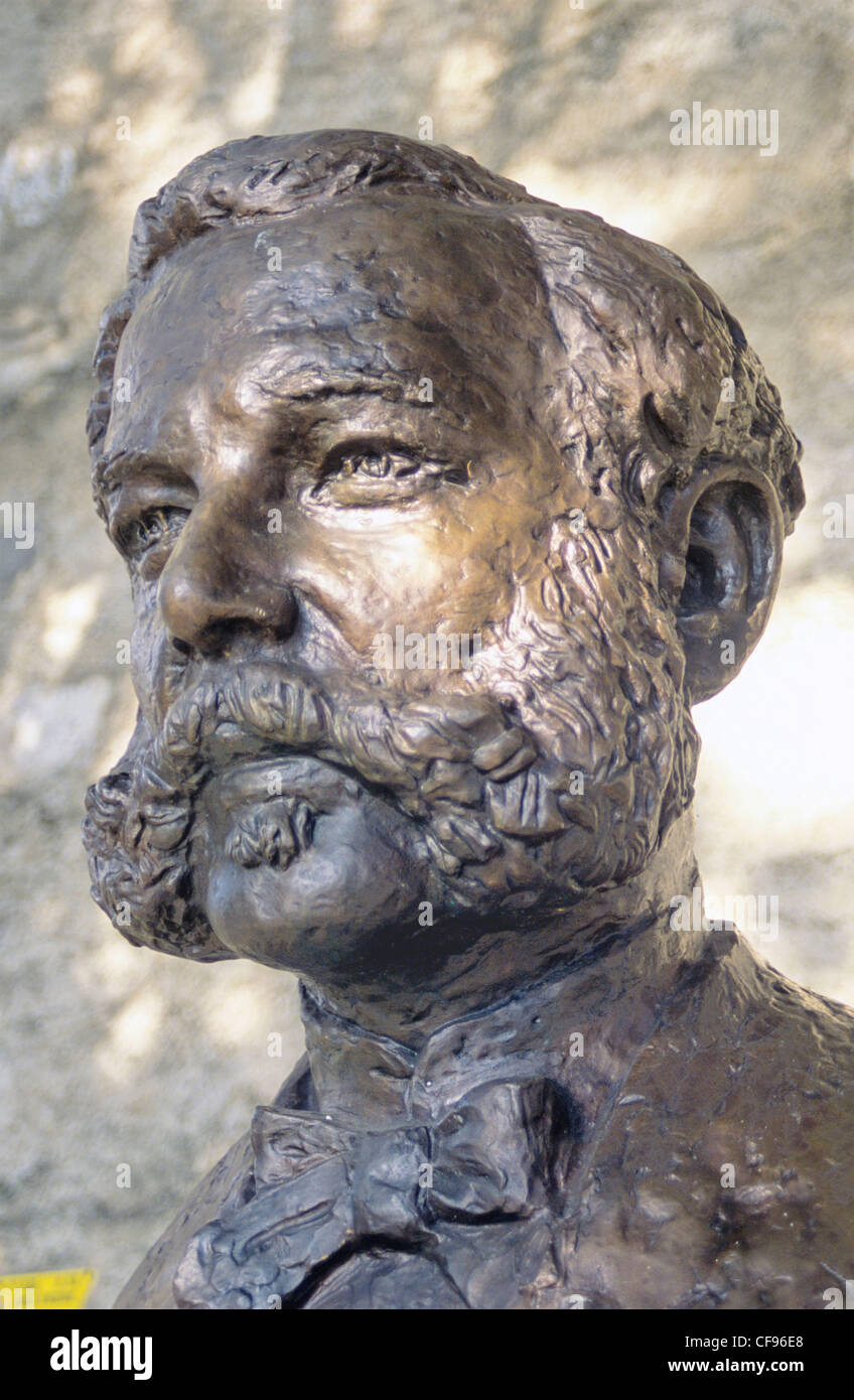 Switzerland, Europe, Geneve, Geneva, Henri Dunant, Red Cross, statue ...