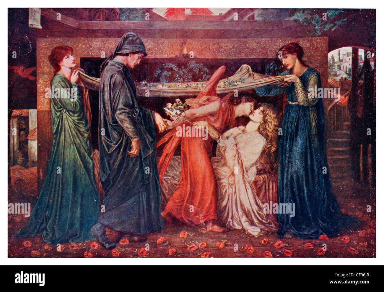 The Dream of Dante by Dante Gabriel Rossetti Pre-Raphaelite Stock Photo ...