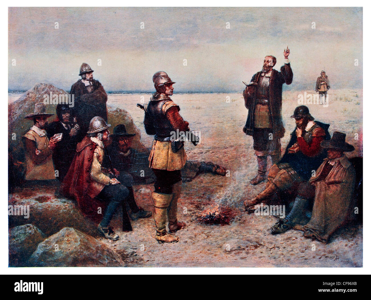 The Pilgrim fathers by George Henry Bought Plymouth Colony ...
