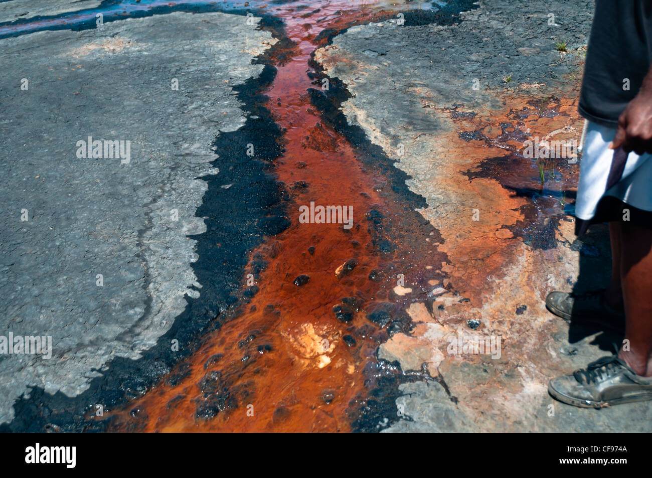 The Pitch Lake is the largest natural deposit of asphalt in the world ...