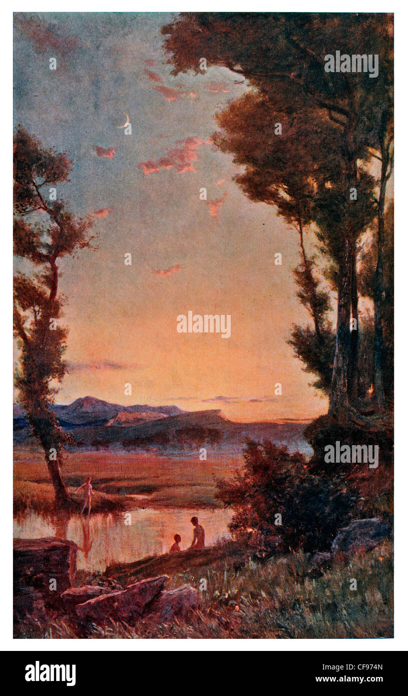 The Sylvan Stream by George Wetherbee Stock Photo - Alamy