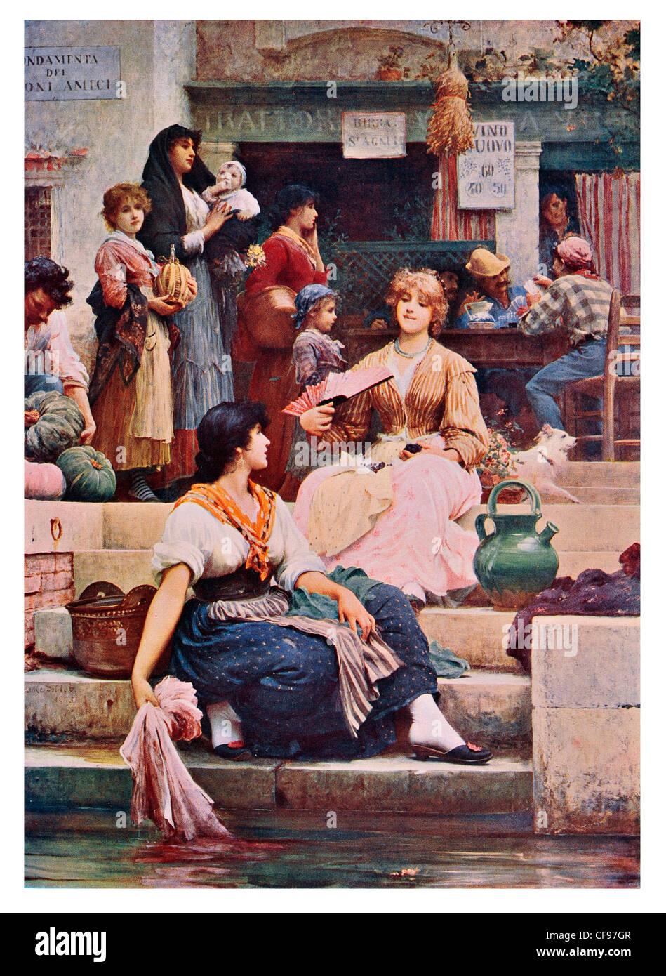 Venetians by Luke Fildes Stock Photo - Alamy
