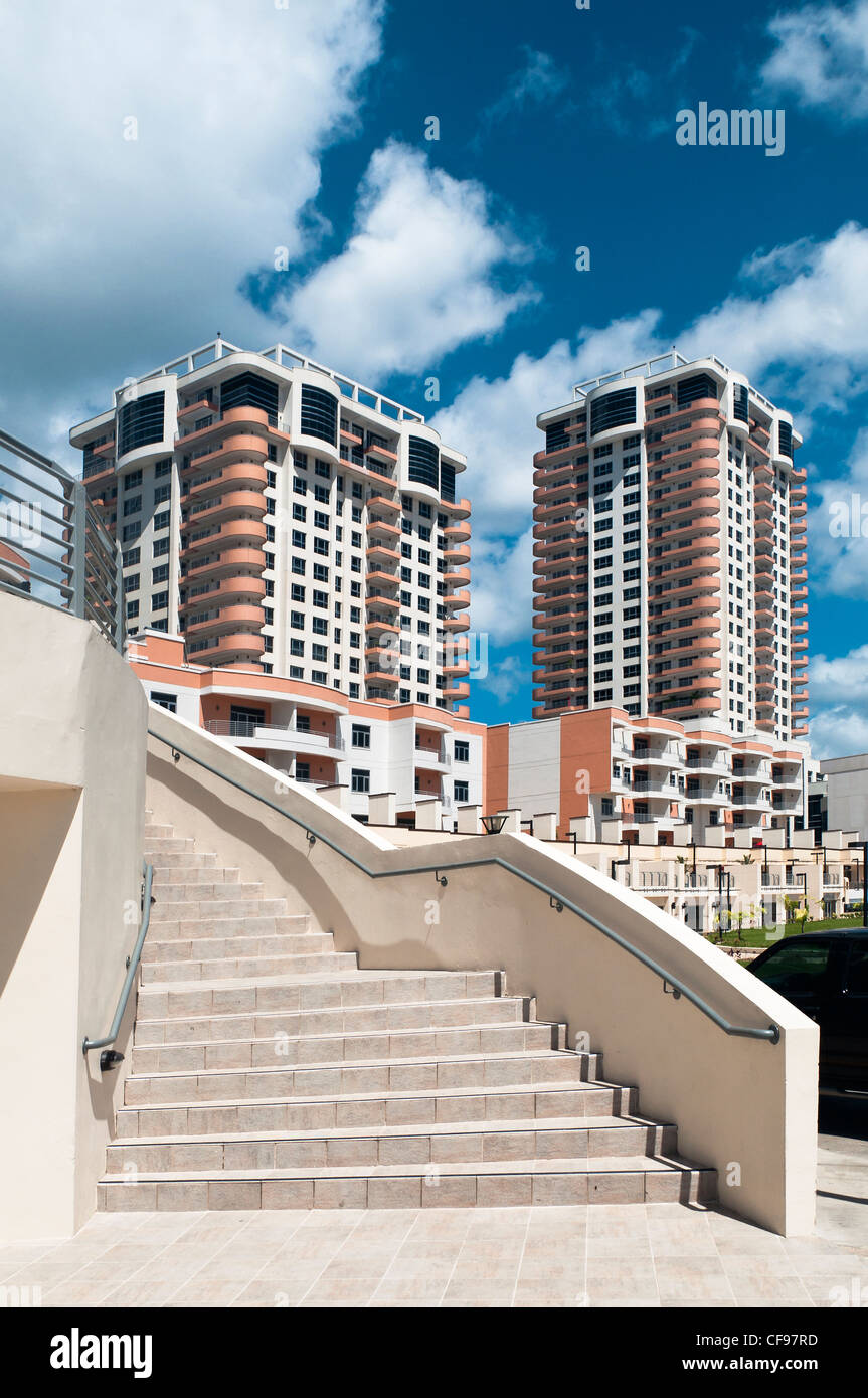 The modern residential development of Woodbrook Place in Port of Spain ...