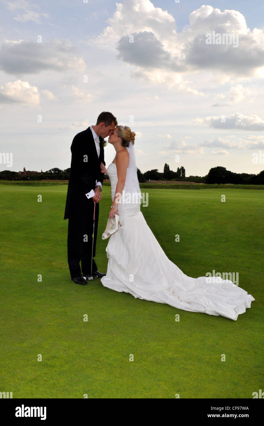 bride and groom formal wedding photograph Stock Photo - Alamy