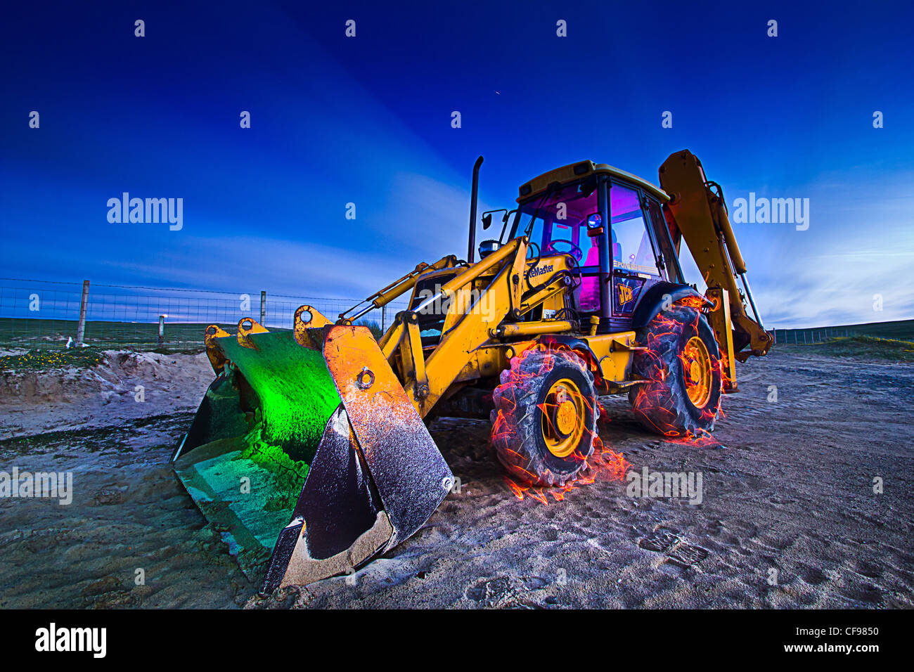 Colorful digger hi-res stock photography and images - Alamy