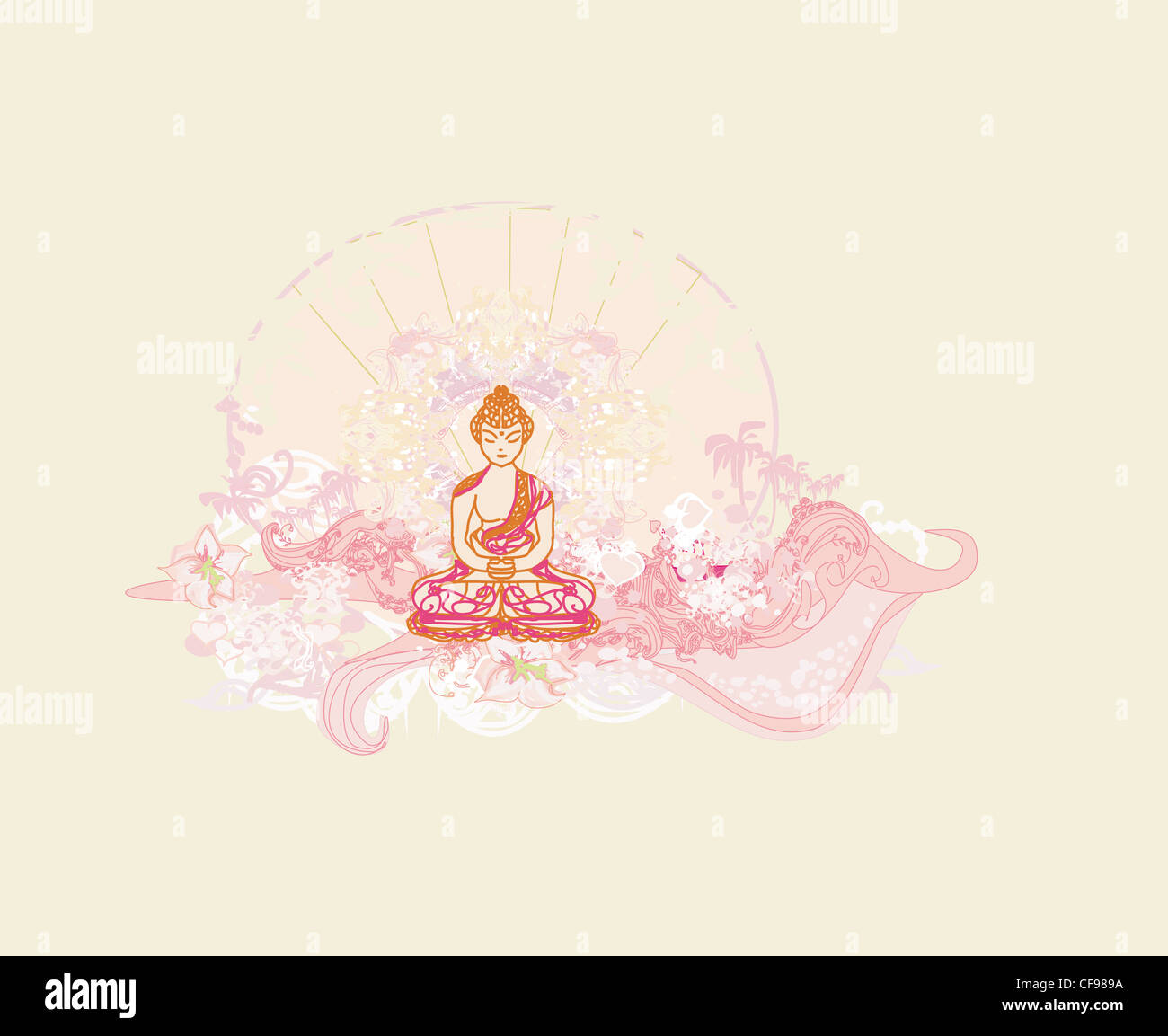 Vector of Chinese Traditional Artistic Buddhism Pattern Stock Photo - Alamy