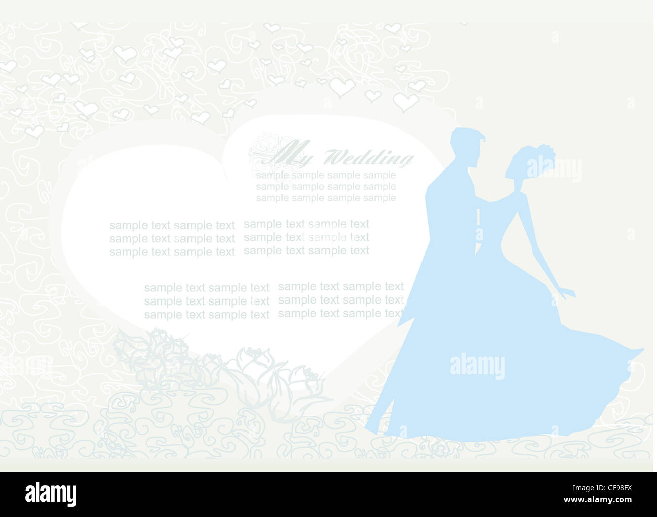 Ballroom dancers - invitation Stock Photo - Alamy