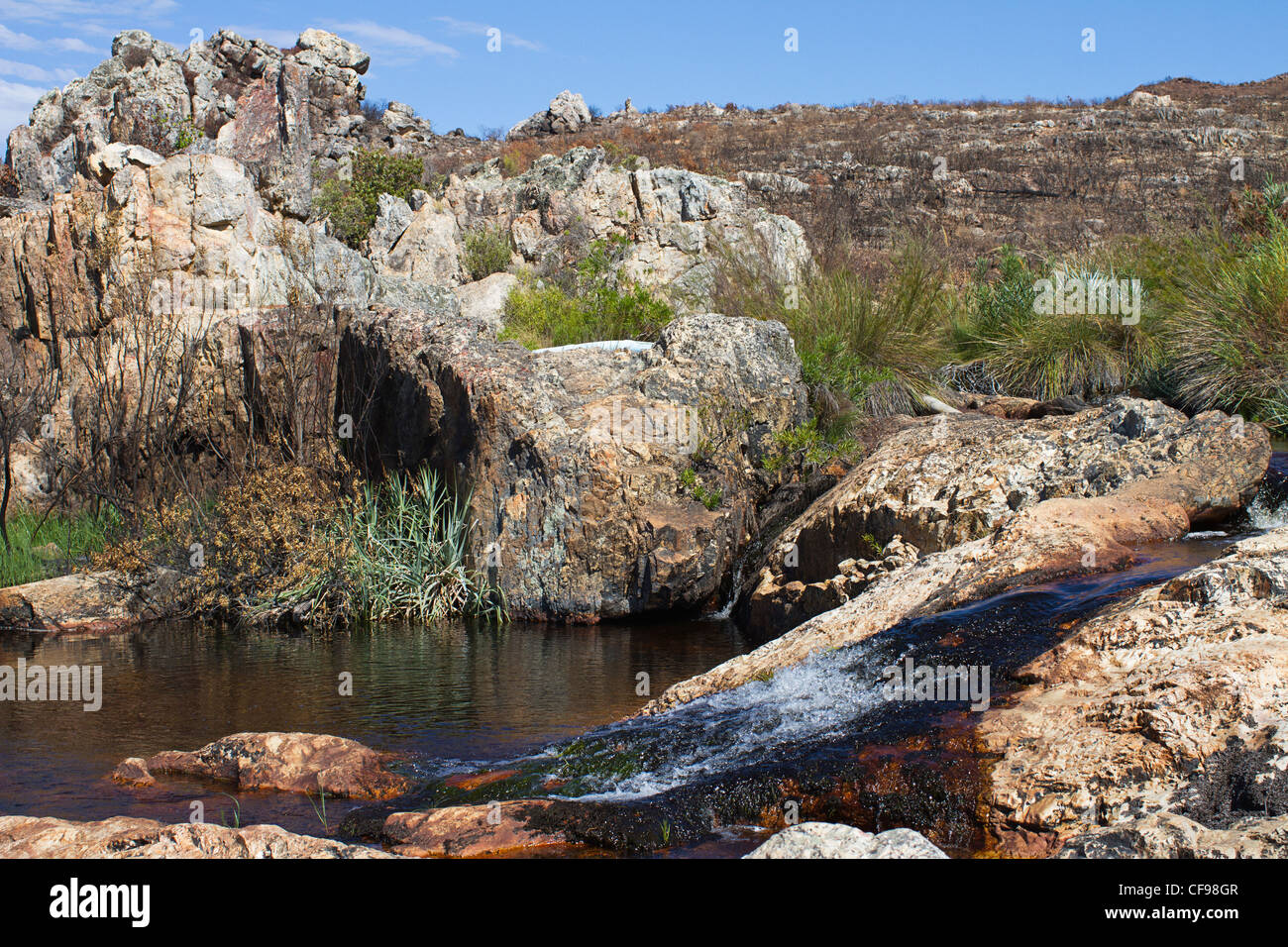 Dam, rocks and stream Stock Photo - Alamy