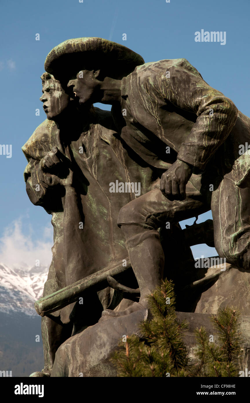 A statue of Andreas Hofer who fought for Austria against the French ...