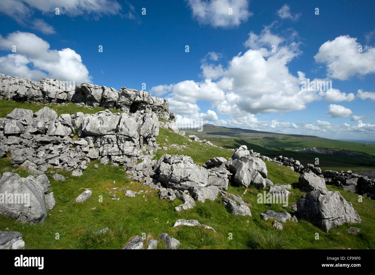 A limestone pavement is a natural karst landform consisting of a flat ...