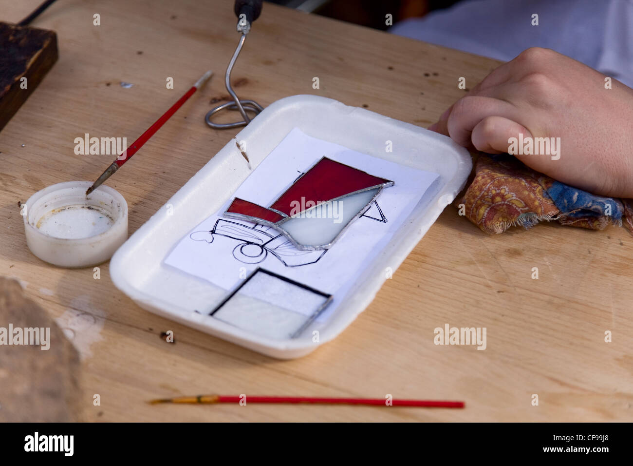 Stained glass craft hi-res stock photography and images - Alamy