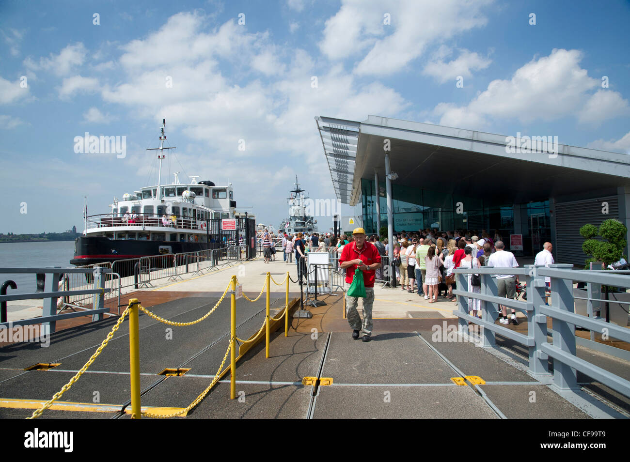 The Pier Head ferry terminal beside Albert Dock on the waterfront of ...