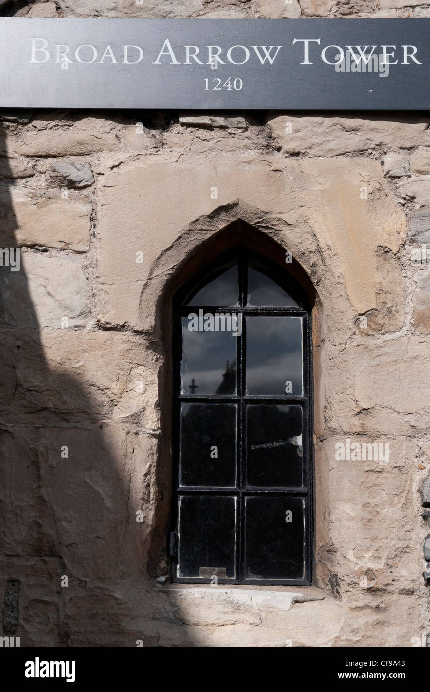 The Broad Arrow Tower in the Tower of London fortress and royal palace ...