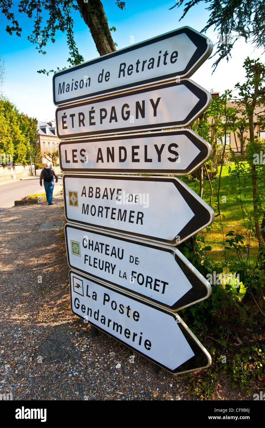 France road sign in normandy hi-res stock photography and images - Alamy