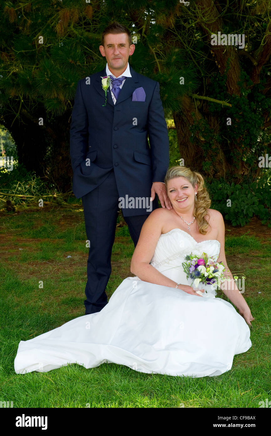 Bride and groom formal shots after wedding Stock Photo - Alamy