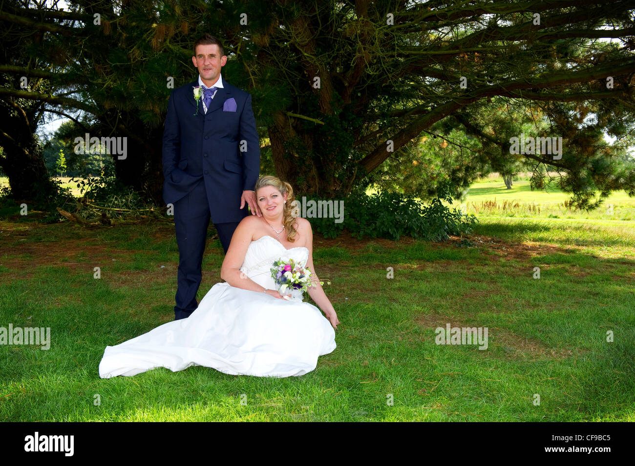 Bride and groom formal shots after wedding Stock Photo - Alamy