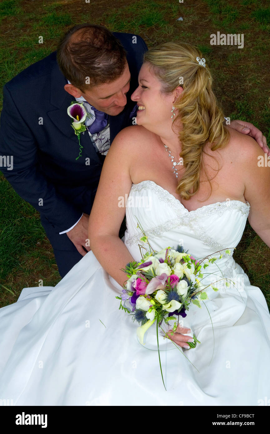 Bride and groom formal shots after wedding Stock Photo - Alamy