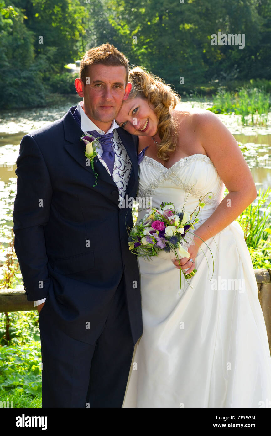 Bride and groom formal shots after wedding Stock Photo - Alamy