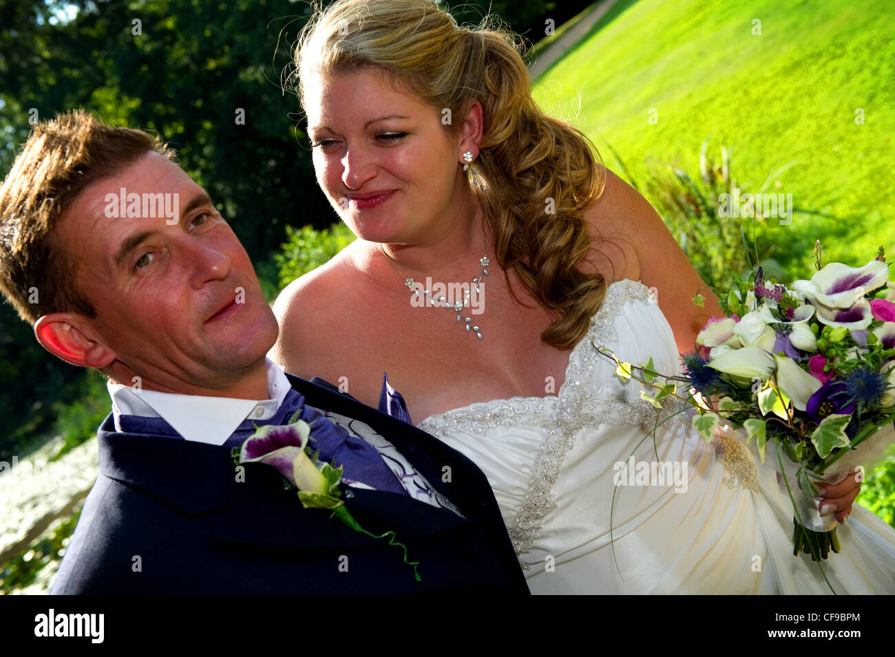 Bride and groom formal shots after wedding Stock Photo - Alamy