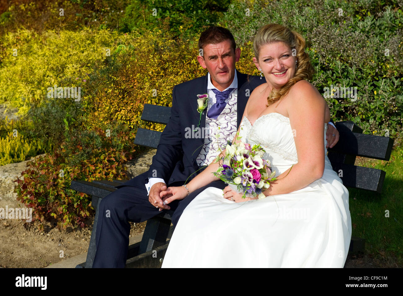 Bride and groom formal shots after wedding Stock Photo - Alamy