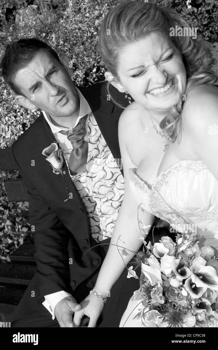 Bride and groom formal shots after wedding Stock Photo - Alamy