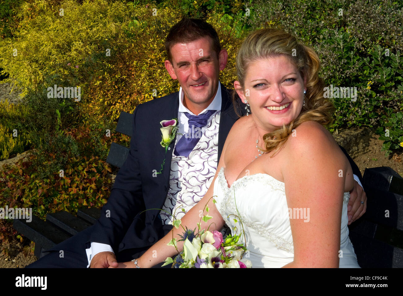 Bride and groom formal shots after wedding Stock Photo - Alamy