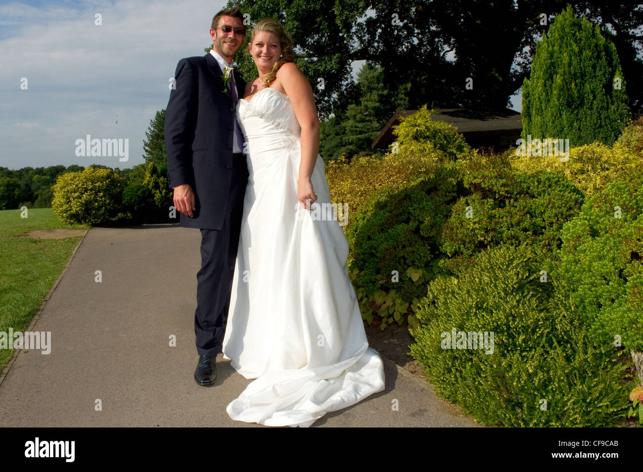 Bride and groom formal shots after wedding Stock Photo - Alamy