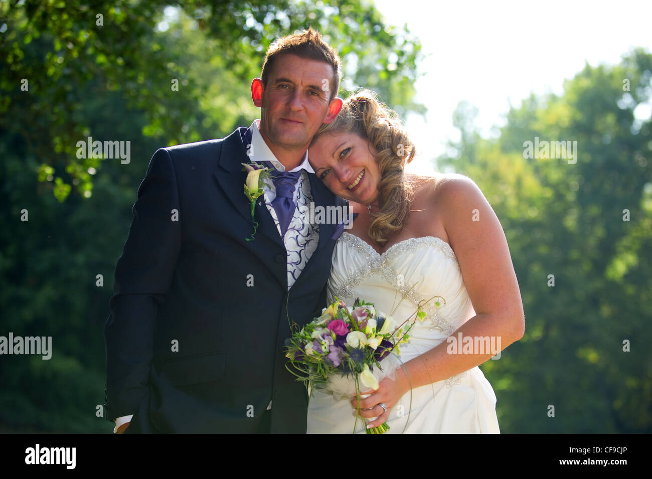 Bride and groom formal shots after wedding Stock Photo - Alamy