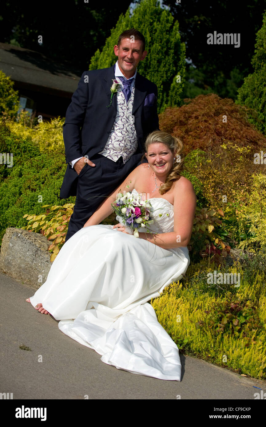 Bride and groom formal shots after wedding Stock Photo - Alamy