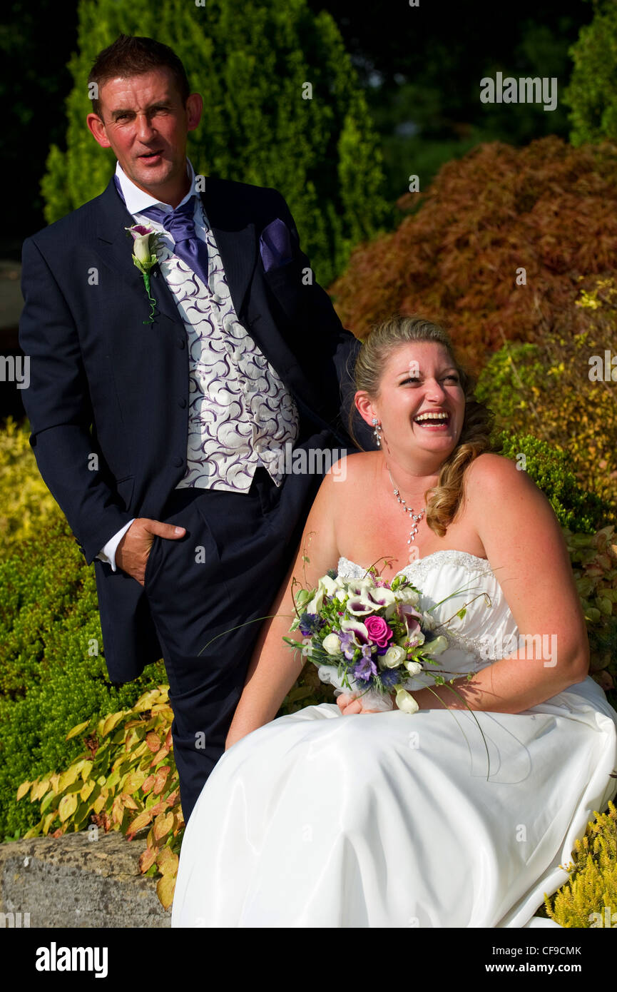 Bride and groom formal shots after wedding Stock Photo - Alamy