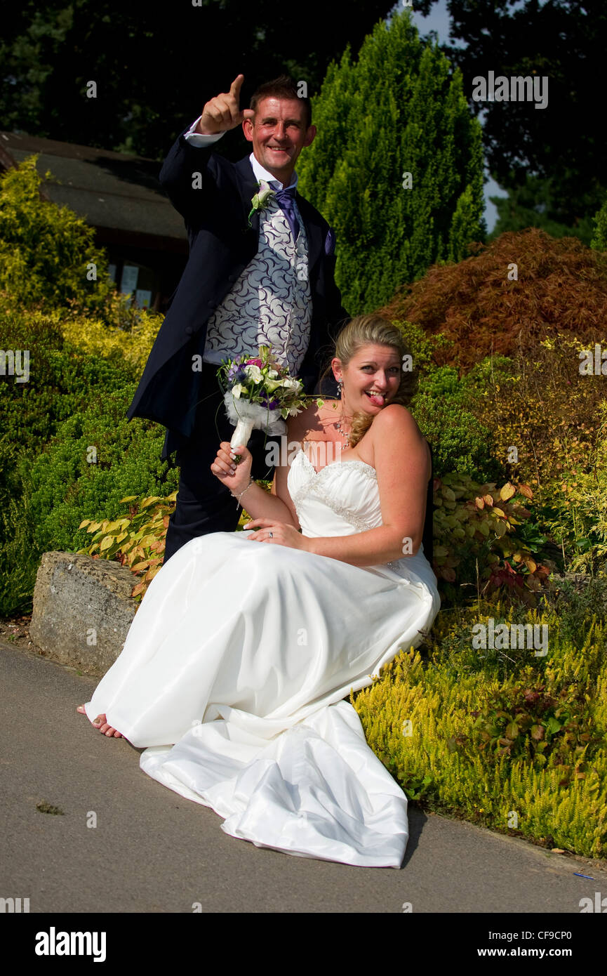 Bride and groom formal shots after wedding Stock Photo - Alamy