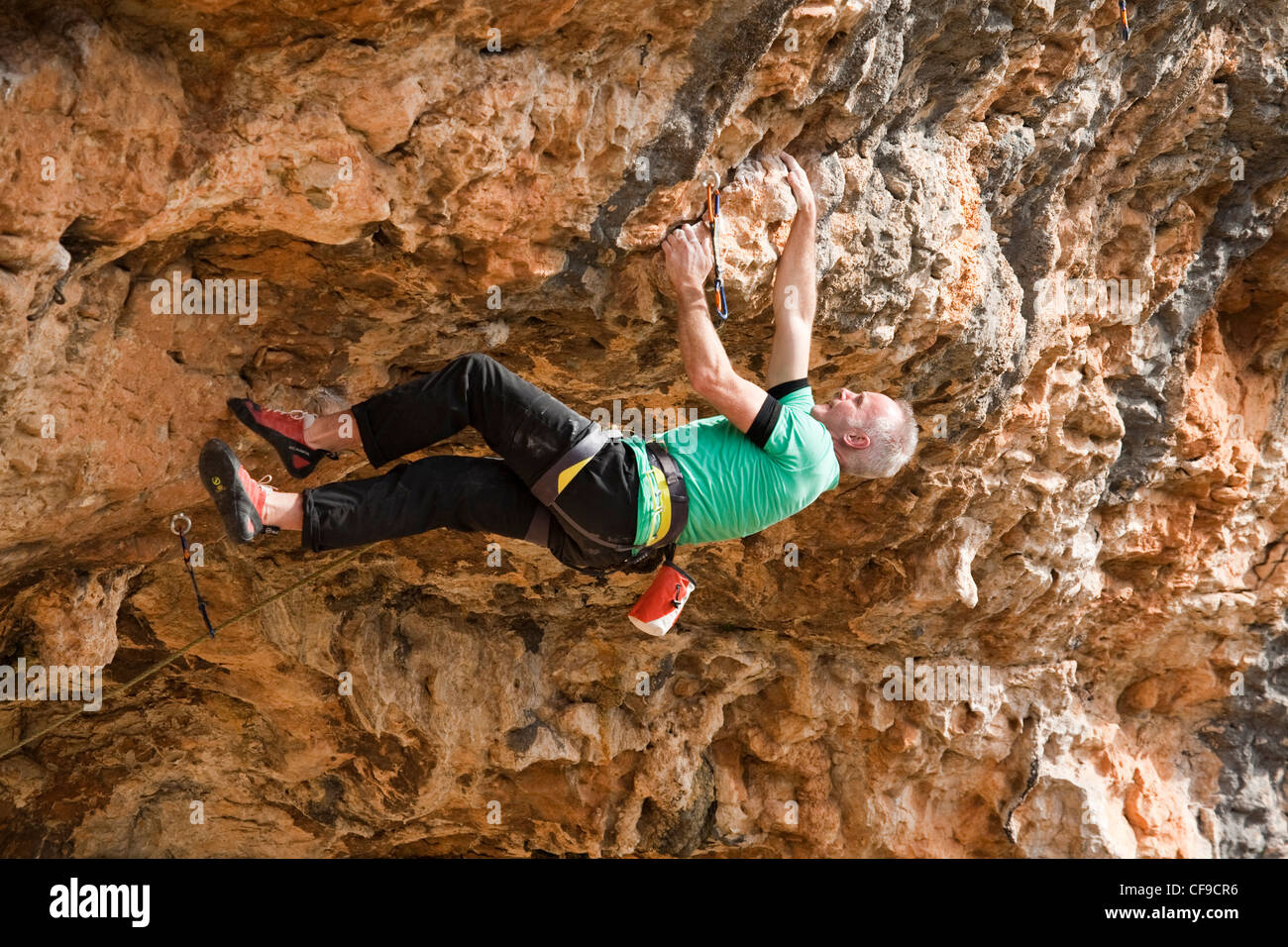 Man exploring rock formation hi-res stock photography and images - Alamy