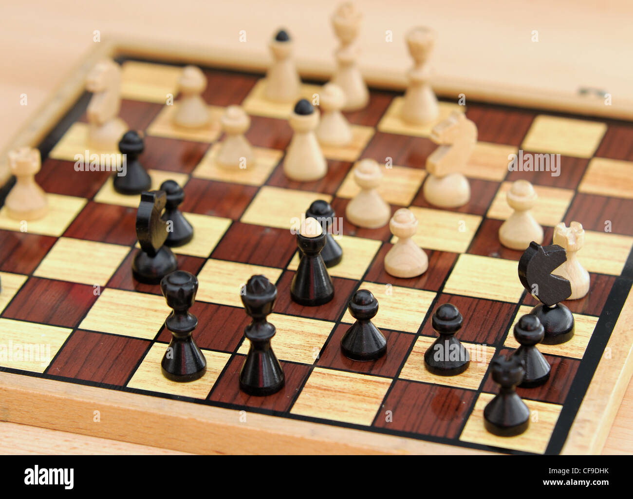 Closeup view to the chess board Stock Photo - Alamy