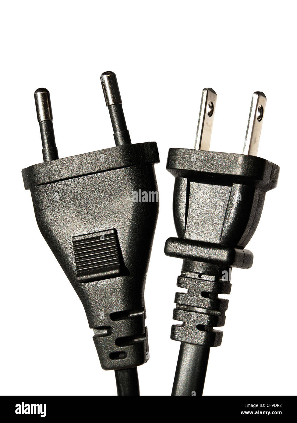 Two main types of plug in the world on a white background Stock Photo ...