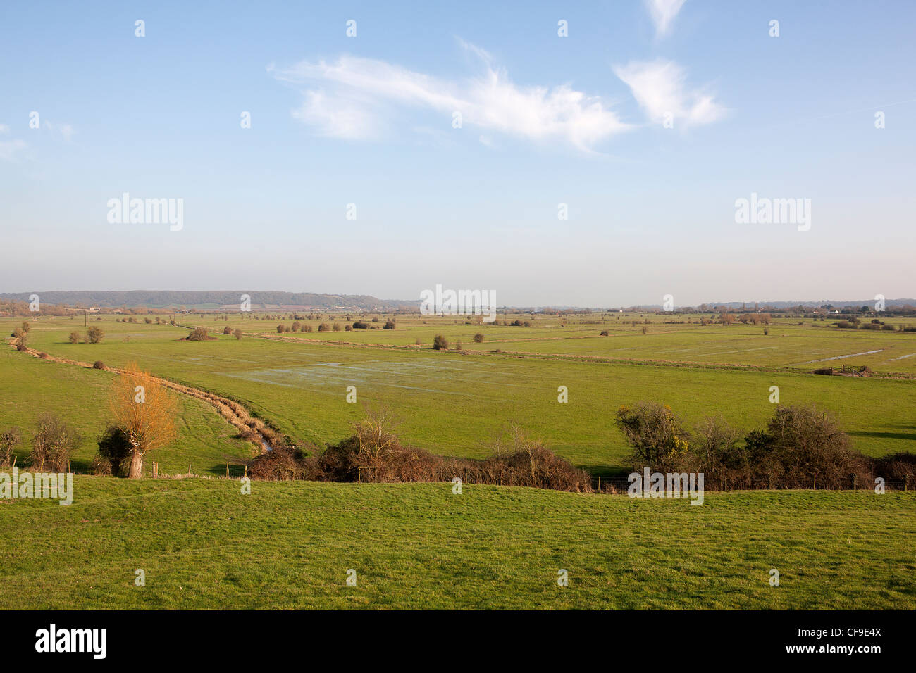 Somerset Levels & Moors Between the Quantocks and Mendips Stock Photo ...