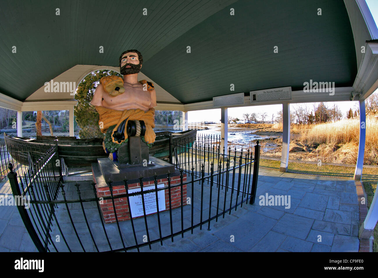 Hercules figurehead from the USS Ohio built in 1820 at the Brooklyn ...