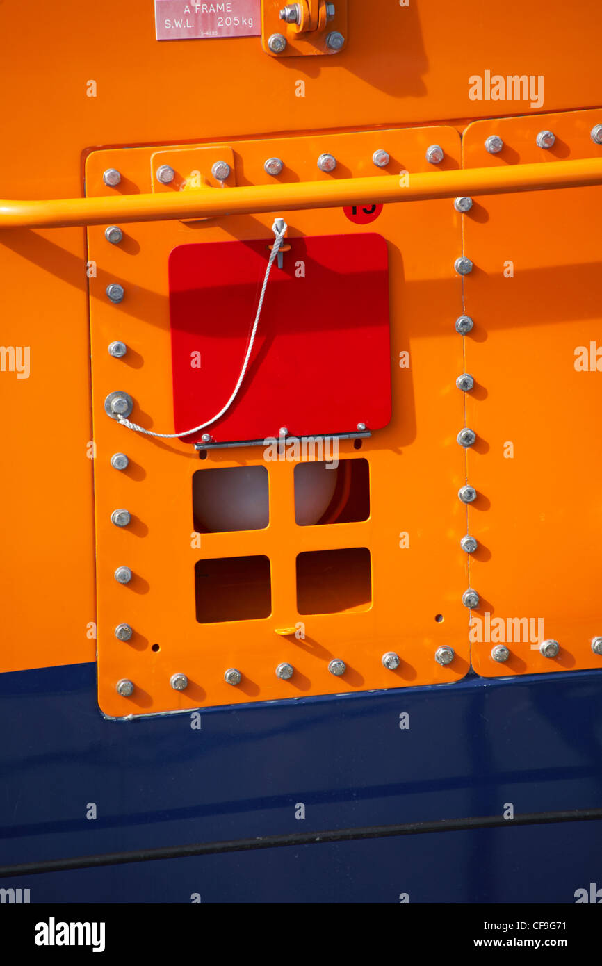 Bright orange lifeboat hi-res stock photography and images - Alamy
