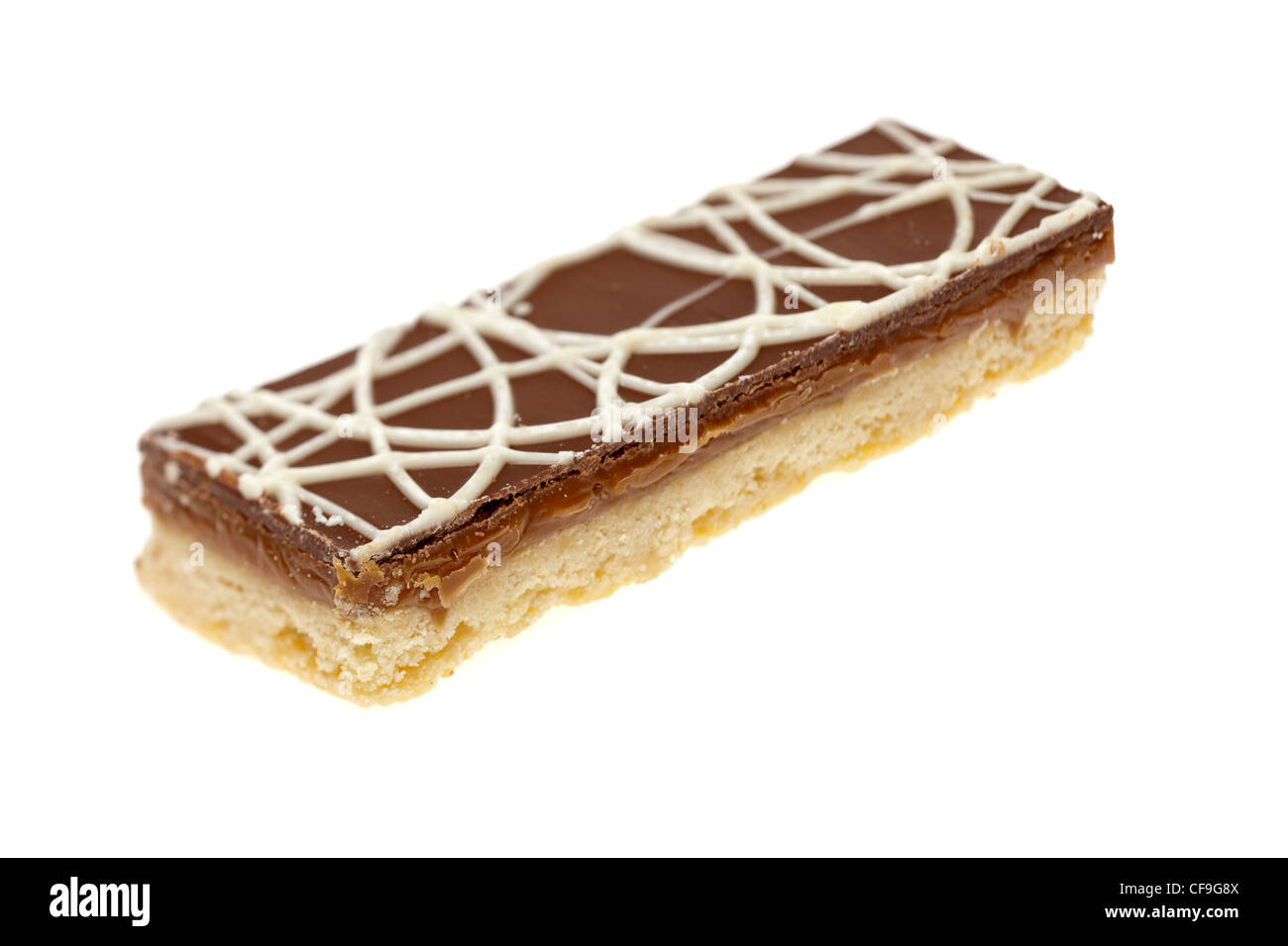 Slice of millionaires shortbread Stock Photo - Alamy