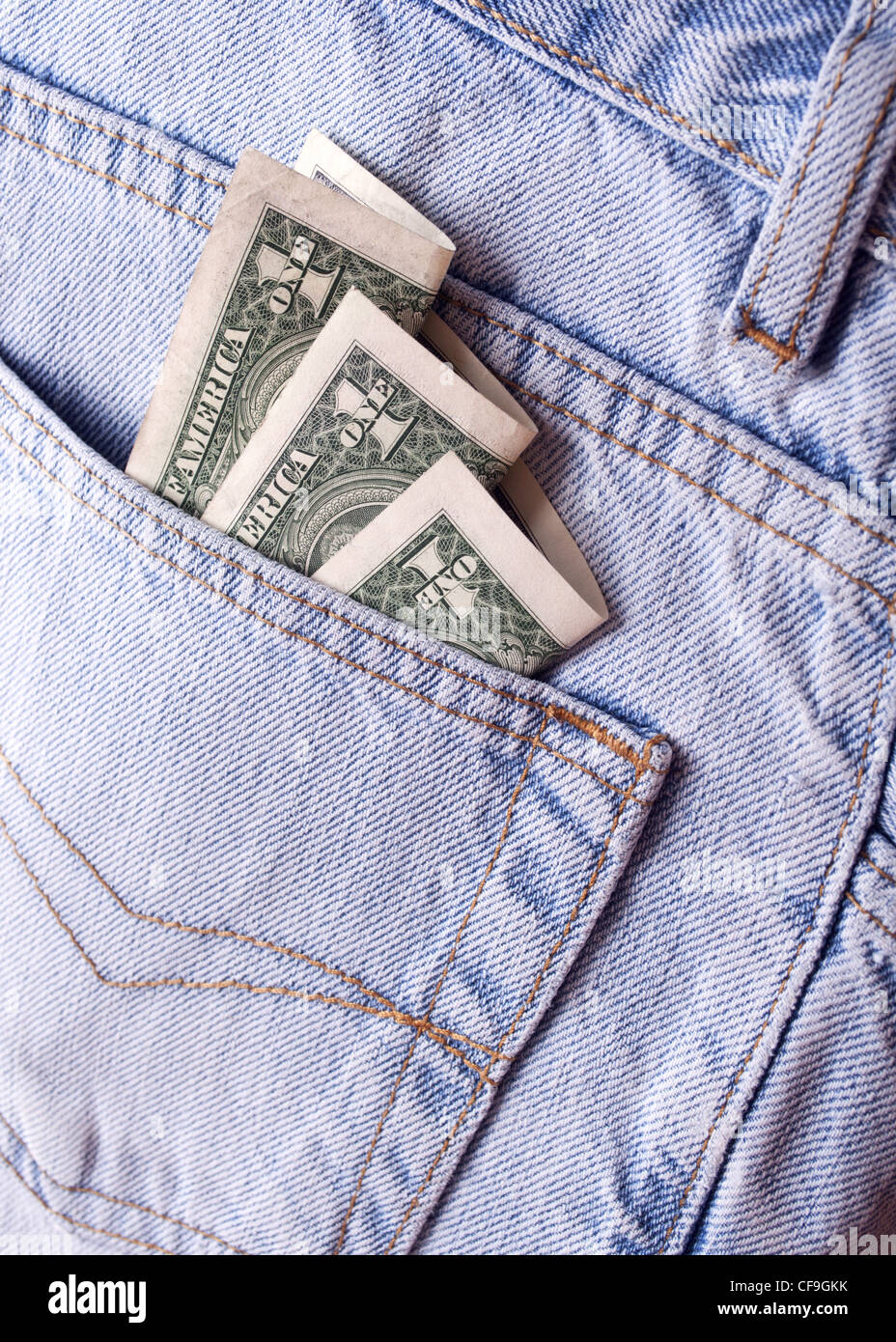 Background with money in the jeans pocket Stock Photo - Alamy