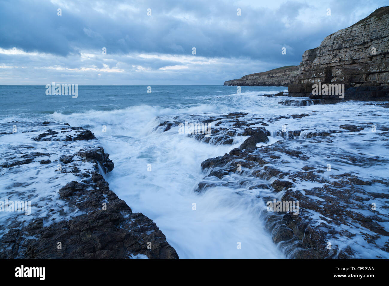 Seacombe cliff near Worth Matravers on the Jurassic Coast in Dorset ...