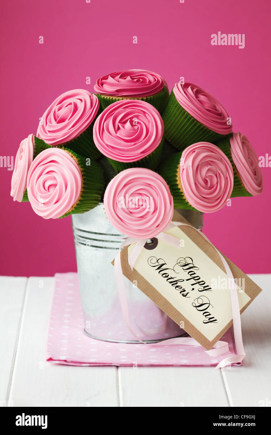 Mother's day cupcake bouquet Stock Photo - Alamy