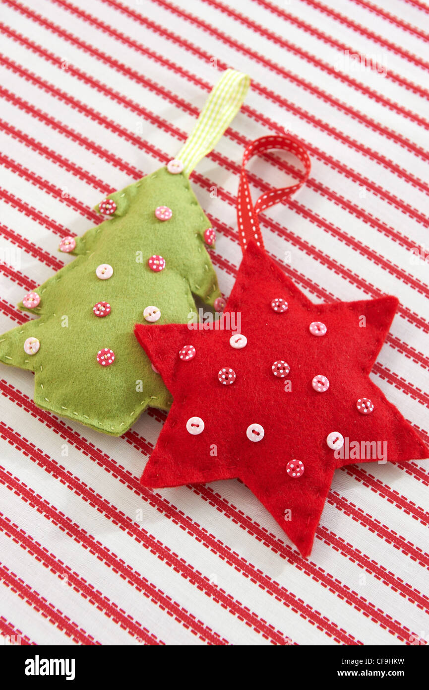 Star and Christmas tree decorationsTo Make Stock Photo - Alamy