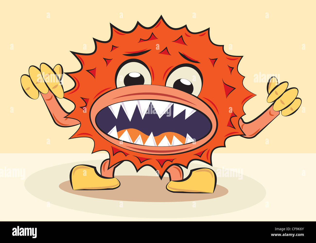 Cartoon Angry Germ